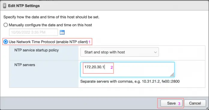 How To Configure Ntp Time On Vsphere Esxi Vcenter Computingforgeeks