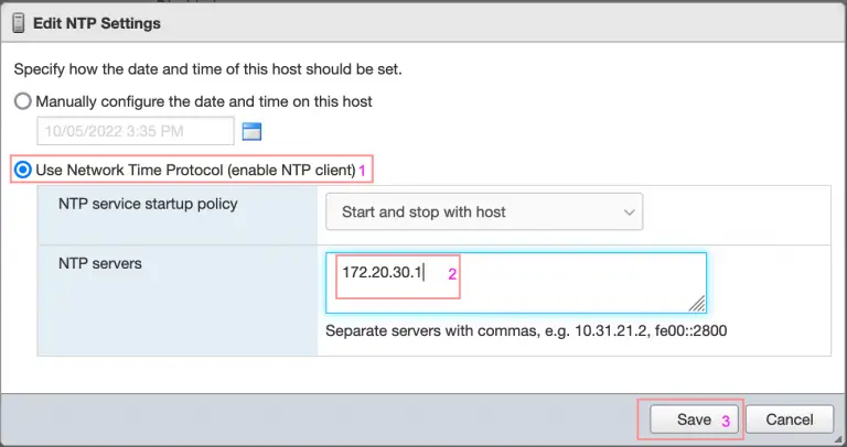 How To Configure Ntp Time On Vsphere Esxi Vcenter Computingforgeeks