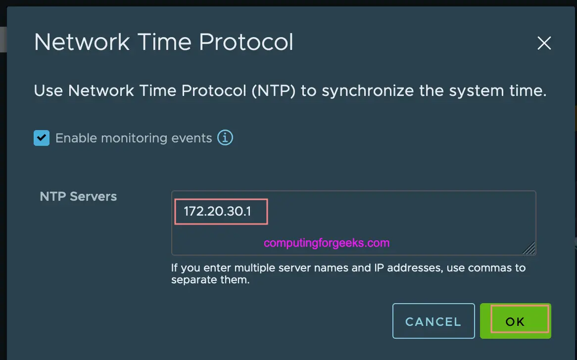 How To Configure Ntp Time On Vsphere Esxi Vcenter Computingforgeeks