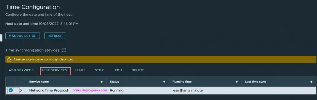 How To Configure NTP Time on vSphere ESXi / vCenter | ComputingForGeeks