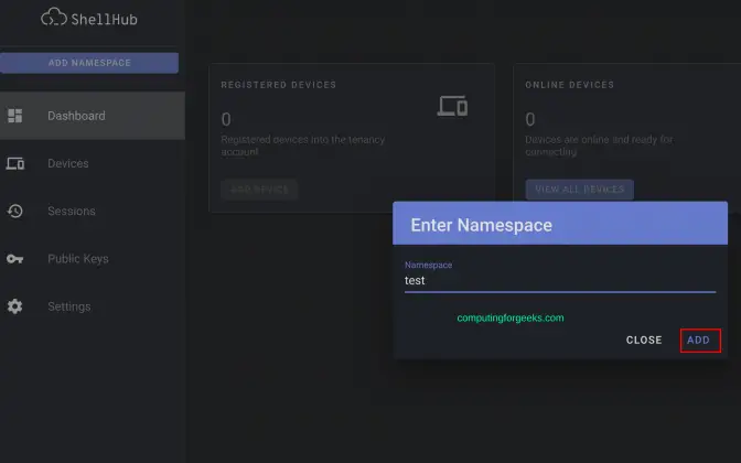 Configure Centralized SSH for Linux systems using ShellHub | ComputingForGeeks