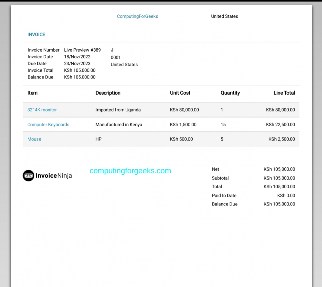 How To Install Invoice Ninja 5 on Ubuntu 22.04 | ComputingForGeeks
