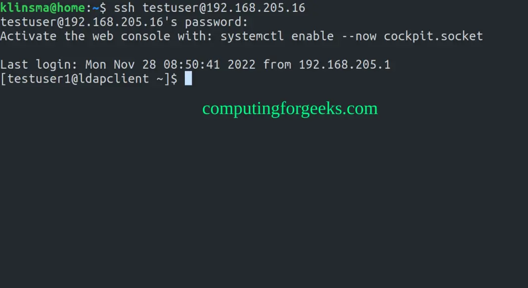 Configure Openldap Client On Rocky Linux 8 Almalinux 8 Computingforgeeks