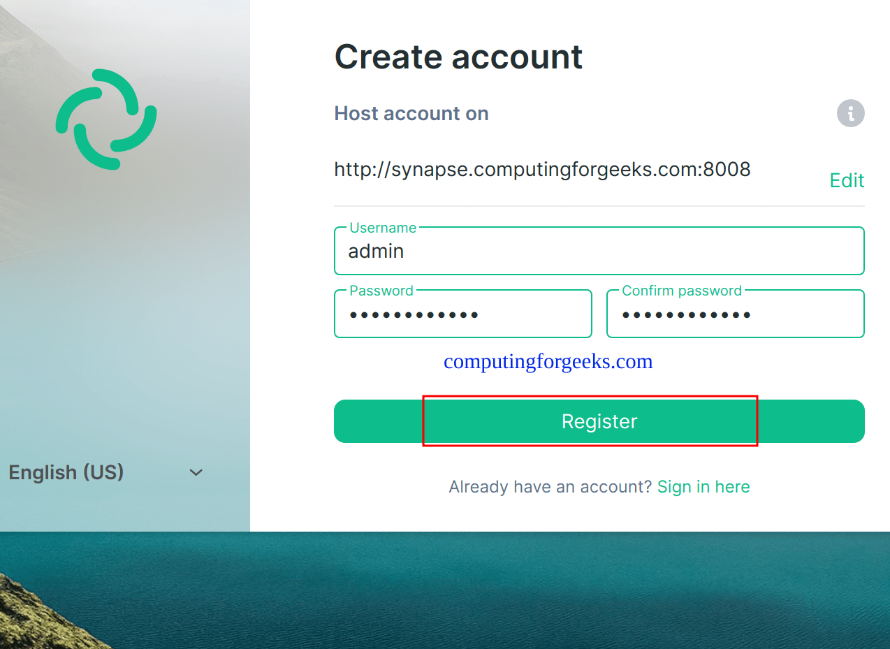 Run Synapse Matrix homeserver in Docker Containers | ComputingForGeeks