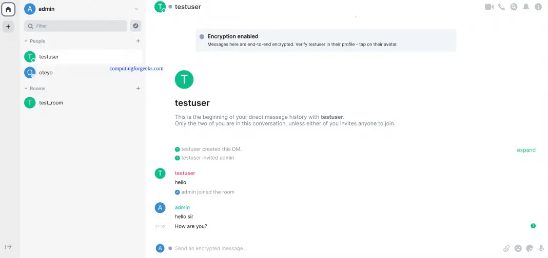 Run Synapse Matrix homeserver in Docker Containers | ComputingForGeeks