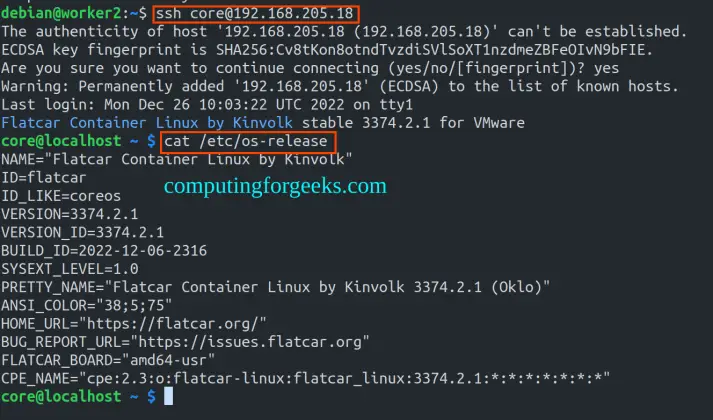 Install Flatcar Container Linux in VMware Workstation | ComputingForGeeks