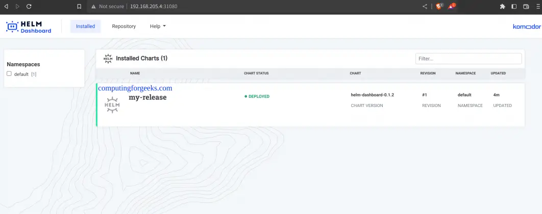 How To Manage your Helm Charts using Helm Dashboard | ComputingForGeeks