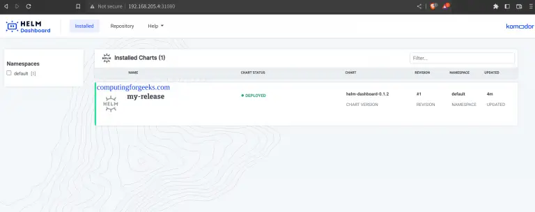 How To Manage your Helm Charts using Helm Dashboard | ComputingForGeeks