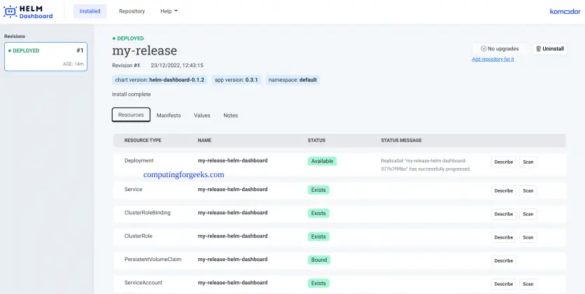 How To Manage your Helm Charts using Helm Dashboard | ComputingForGeeks
