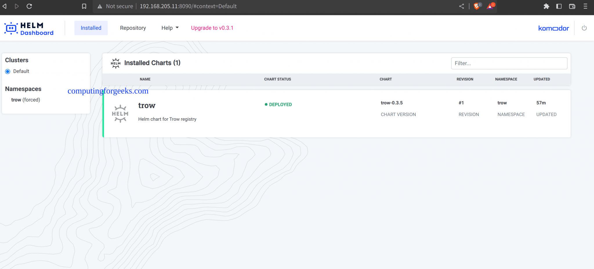 How To Manage your Helm Charts using Helm Dashboard | ComputingForGeeks