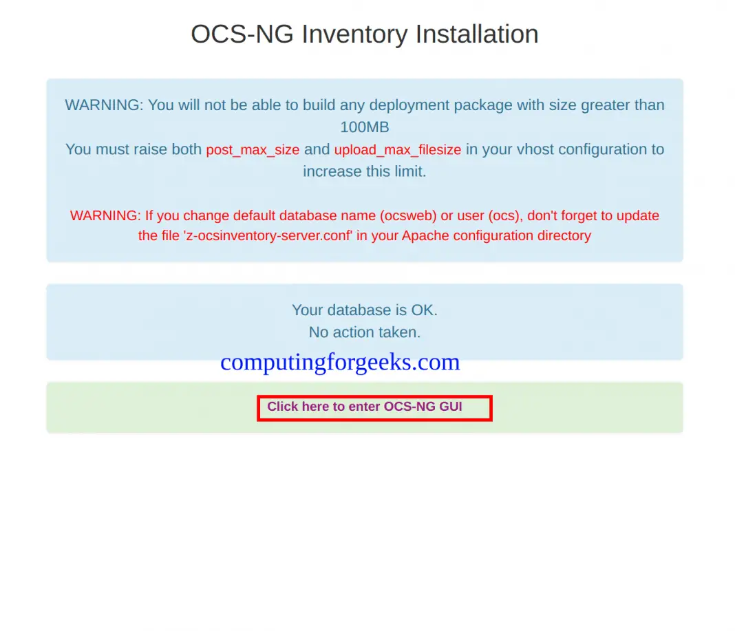 Install Ocs Inventory Server On Rocky Linux 8 Almalinux 8 Computingforgeeks