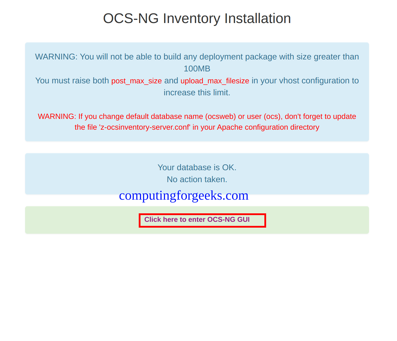Install OCS Inventory Server on Rocky Linux 8 / AlmaLinux 8 | ComputingForGeeks