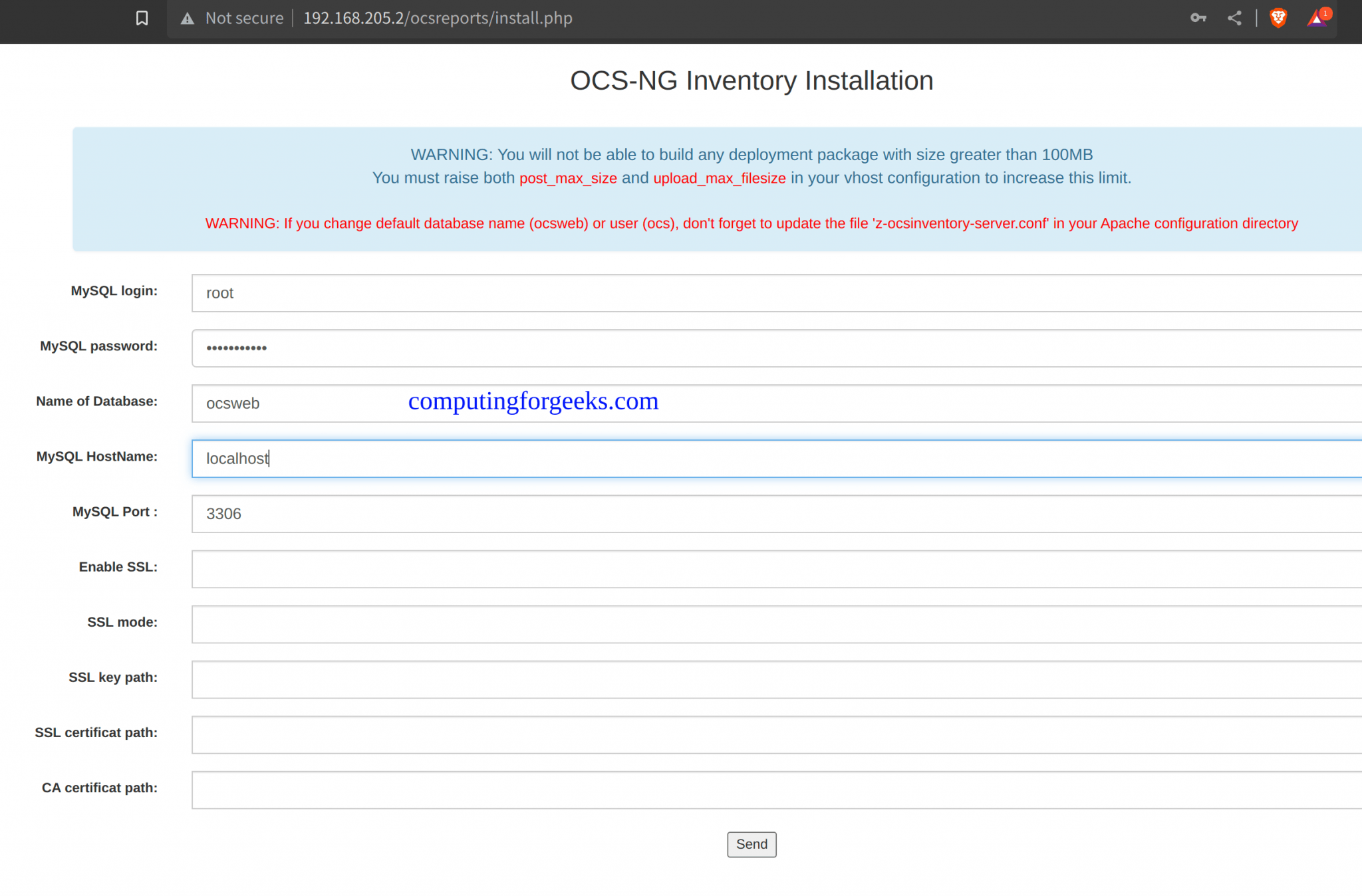 Install Ocs Inventory Server On Rocky Linux 8 Almalinux 8 Computingforgeeks