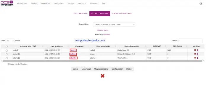 Install OCS Inventory Server on Rocky Linux 8 / AlmaLinux 8 | ComputingForGeeks