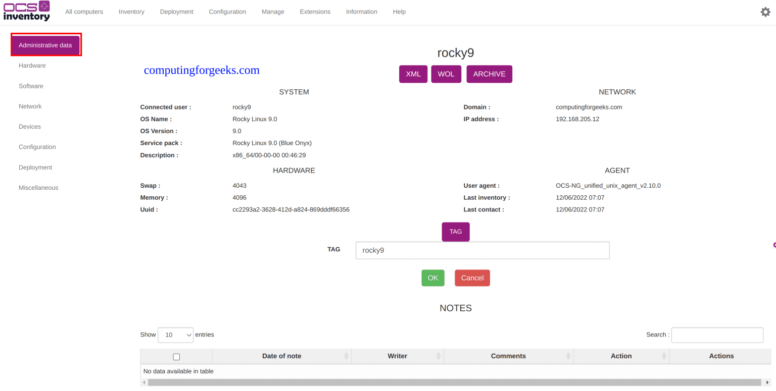Install OCS Inventory Server on Rocky Linux 8 / AlmaLinux 8 ...