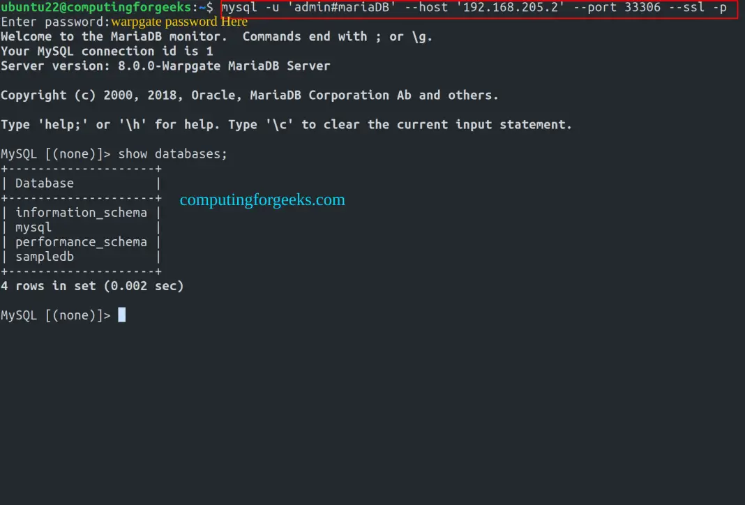 How To Setup SSH and MySQL Bastion Server using Warpgate | ComputingForGeeks