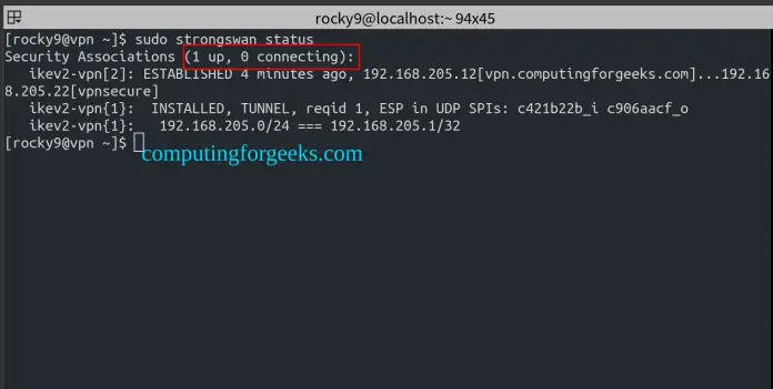 Install StrongSwan VPN Server on Rocky/AlmaLinux 8|9 | ComputingForGeeks