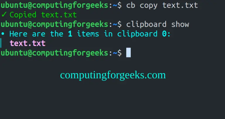 Easy way to cut, copy and paste anything on Linux Terminal | ComputingForGeeks