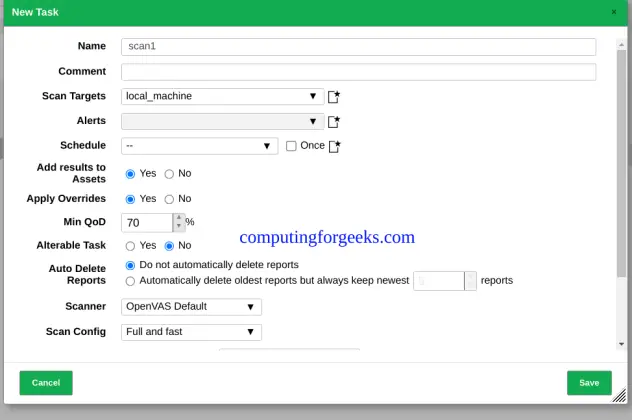Run Greenbone Vulnerability Management in Docker Container | ComputingForGeeks