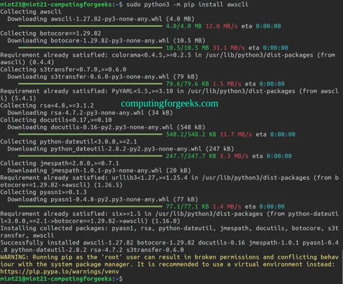 How To Install Aws Cli On Linux Macos Computingforgeeks 7497