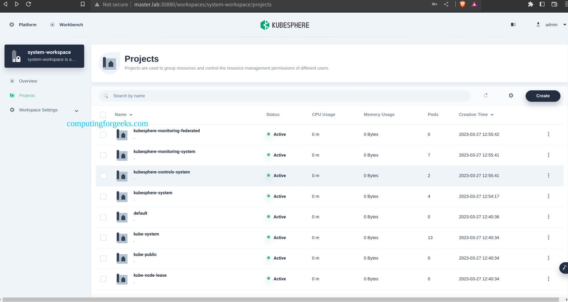 Manage Existing Kubernetes Cluster using KubeSphere
