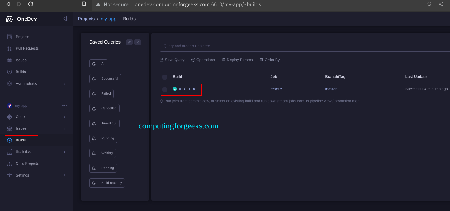 Install and Use OneDev - Self-hosted Git Server with Kanban and CI/CD | ComputingForGeeks