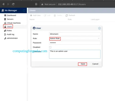 Manage Hyper-V VMs using Hyper-V Manager Web Interface