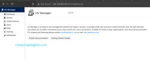 Manage Hyper-V VMs using Hyper-V Manager Web Interface