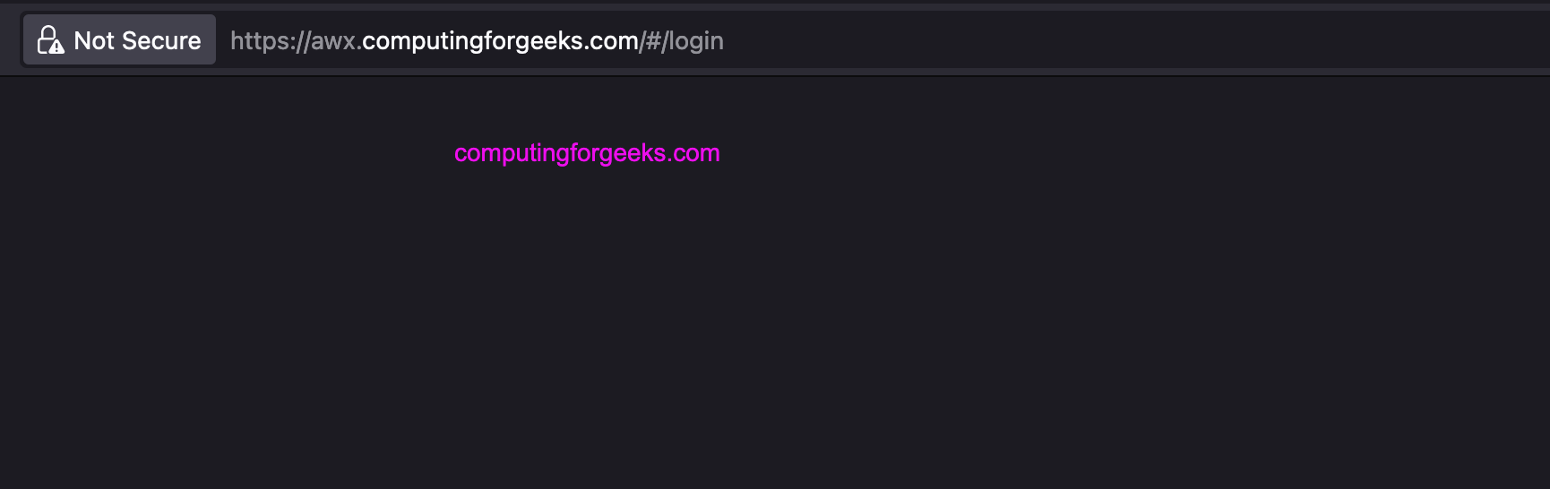 Expose Ansible AWX Service using Traefik Ingress route | ComputingForGeeks