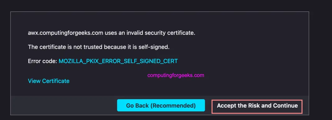 Expose Ansible AWX Service using Traefik Ingress route | ComputingForGeeks