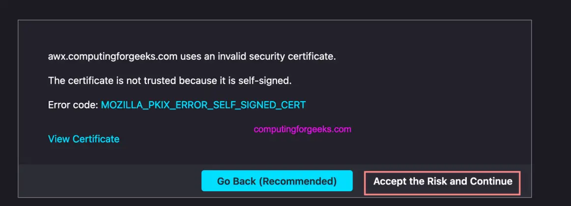 Expose Ansible AWX Service using Traefik Ingress route | ComputingForGeeks