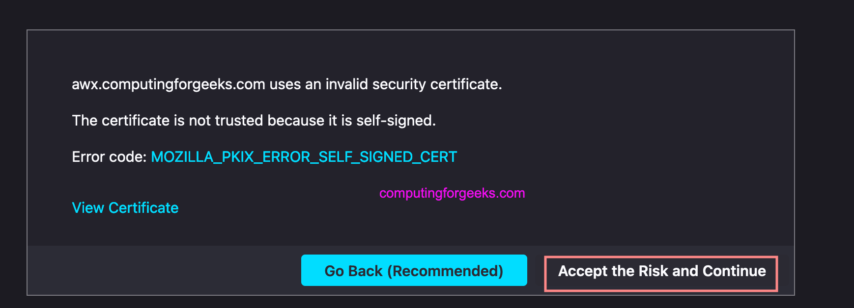 Expose Ansible AWX Service using Traefik Ingress route | ComputingForGeeks