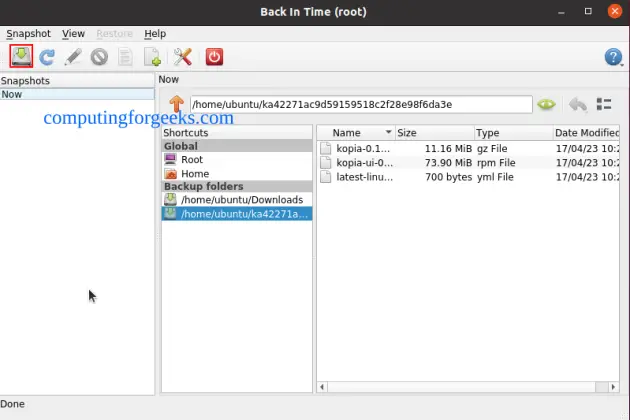 How Backup Files And Folders In Linux Using Backintime Tool Computingforgeeks