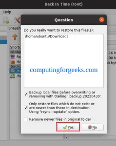 How Backup Files and Folders in Linux using BackInTime Tool | ComputingForGeeks