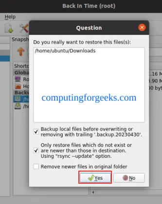 How Backup Files and Folders in Linux using BackInTime Tool | ComputingForGeeks