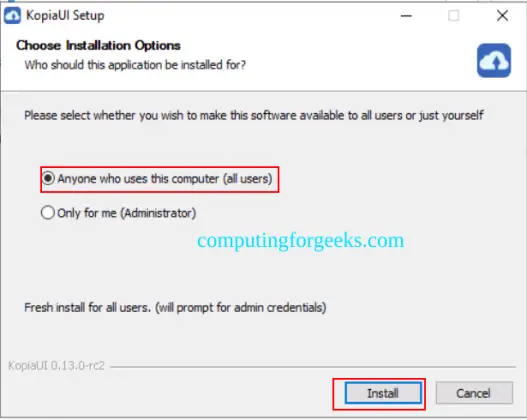 How To Backup Linux And Windows Systems Using Kopia Computingforgeeks