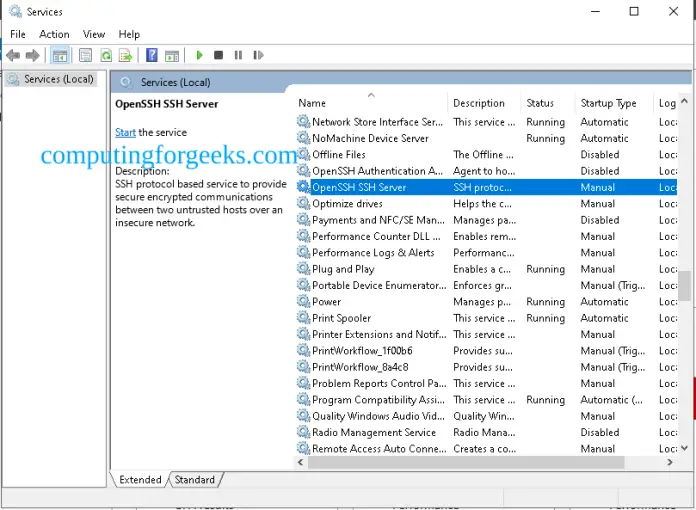 Configure Openssh Server On Windows Server 2022 Computingforgeeks