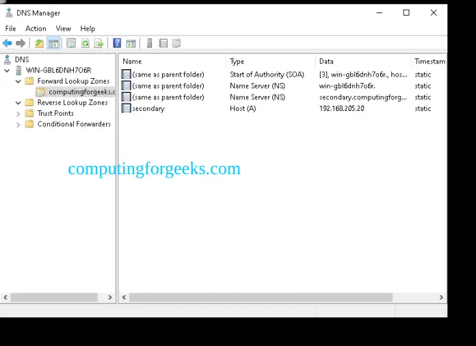 Configure Windows Server 2022 as Secondary DNS Server | ComputingForGeeks