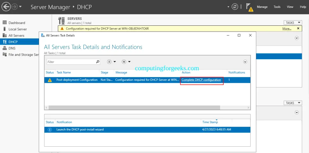 Configure DHCP Server on Windows Server 2022 | ComputingForGeeks