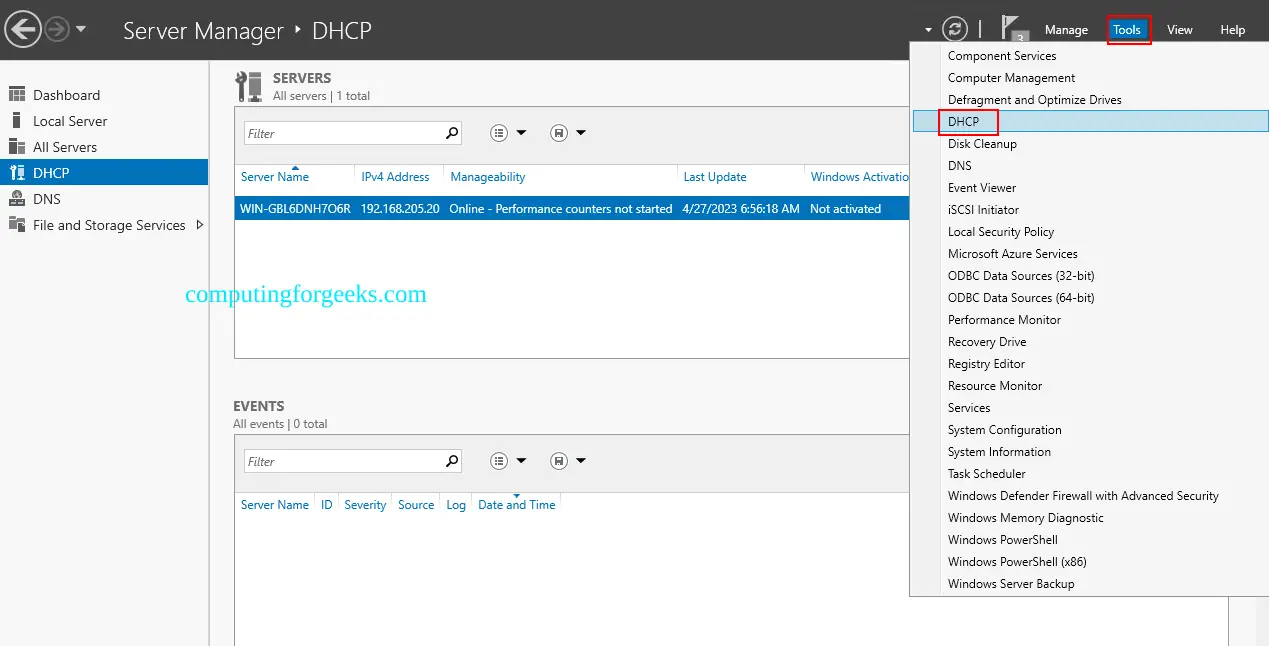 Configure DHCP Server on Windows Server 2022 | ComputingForGeeks