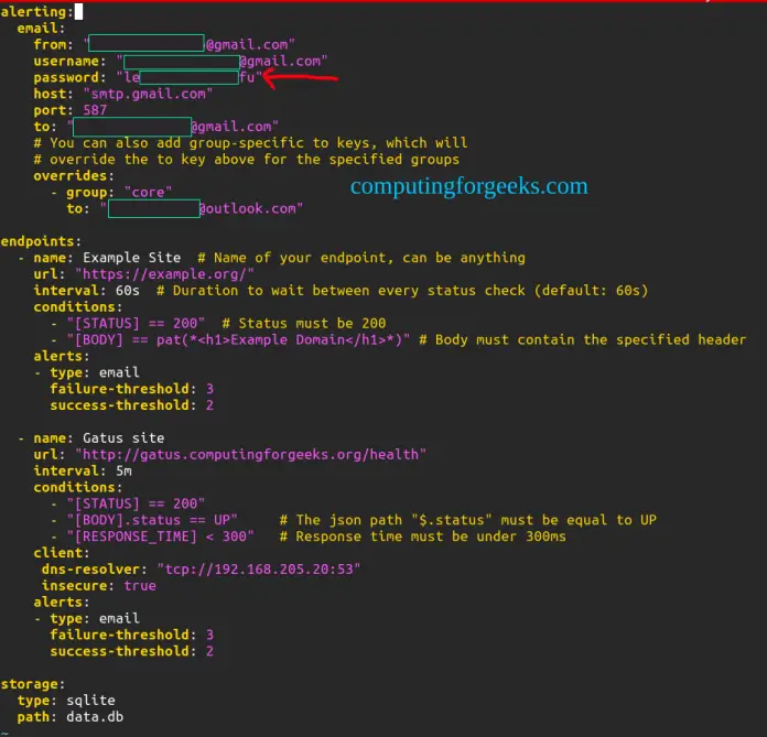 Monitor Your Applications Health and Alerts using Gatus | ComputingForGeeks