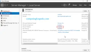 How To Enable Remote Desktop on Windows Server 2022 | ComputingForGeeks