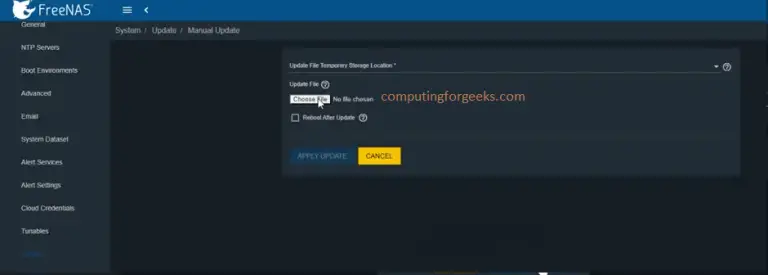 Truenas And How To Upgrade From Freenas To Truenas Core Computingforgeeks