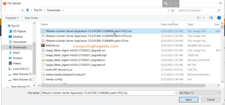 Patching VMware vSphere vCenter 7.0 using CLI | ComputingForGeeks