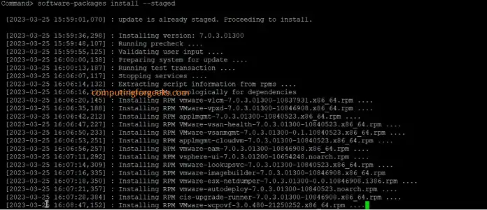 Patching Vmware Vsphere Vcenter 70 Using Cli Computingforgeeks 2334