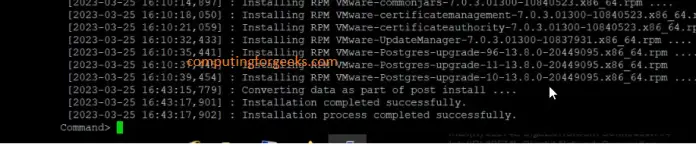 Patching VMware vSphere vCenter 7.0 using CLI | ComputingForGeeks