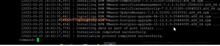 Patching VMware vSphere vCenter 7.0 using CLI | ComputingForGeeks