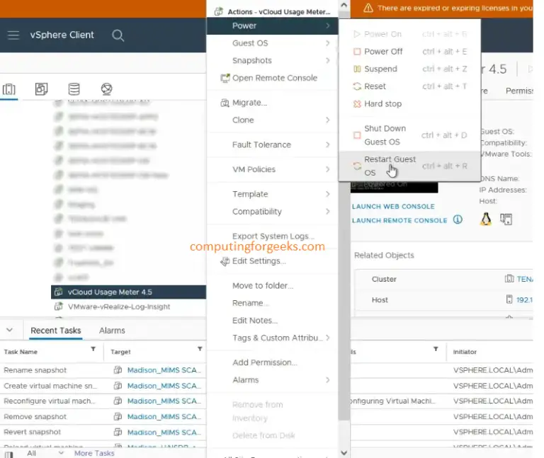 How To Upgrade VMware vCloud Usage Meter | ComputingForGeeks