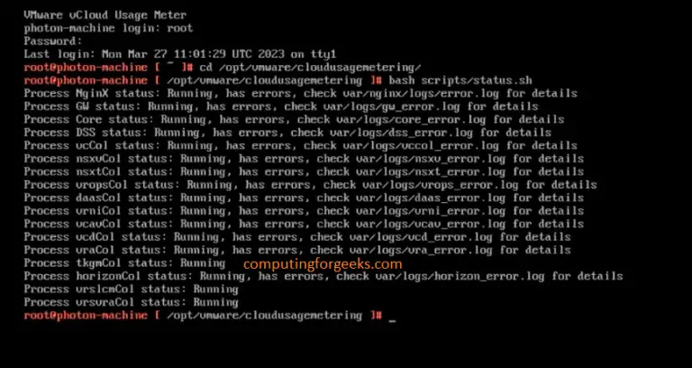 How To Upgrade VMware vCloud Usage Meter | ComputingForGeeks