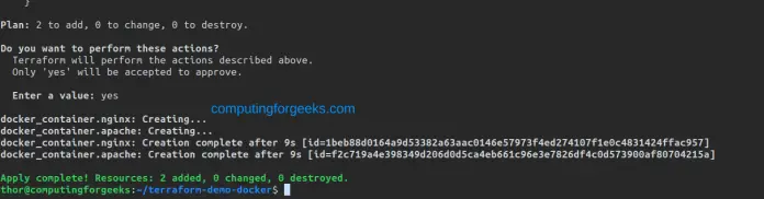 Automate Deployments Using Docker and Terraform | ComputingForGeeks